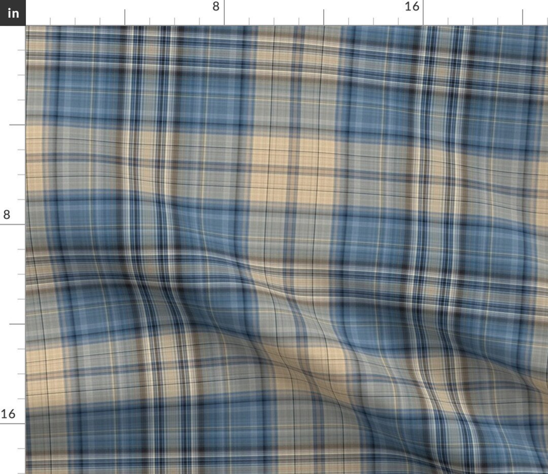 Plaid Fabric Handmade Paper Plaid 2 by Anniedeb Plaid Blue - Etsy