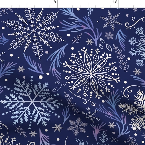 Snowflake Fabric - Etsy