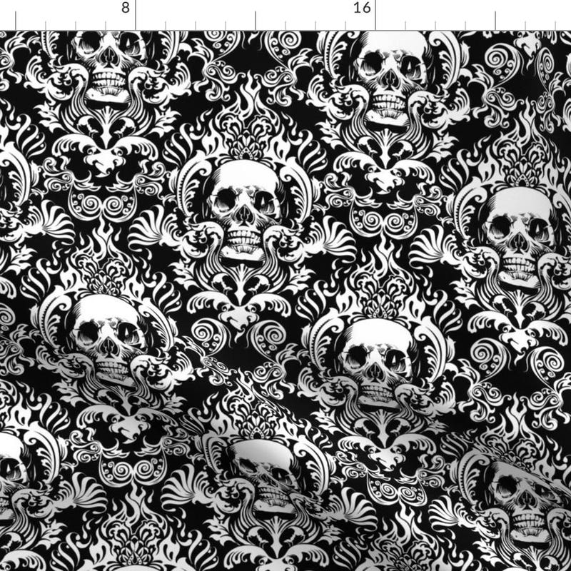 Skull Fabric - Etsy