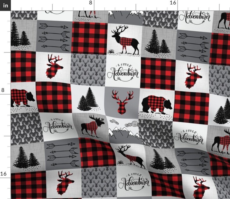 Howjoyful Fabric Buffalo Plaid Patchwork Faux Quilt 12 - Etsy