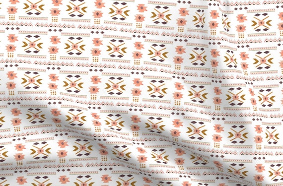 Watercolor Tribal Aztec Fabric Aztec In Pink By Shopcabin | Etsy