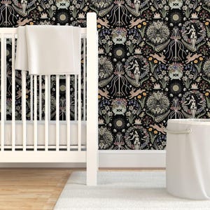 Dark Midsommar Removable Peel and Stick Wallpaper - Witchcraft Floral ...