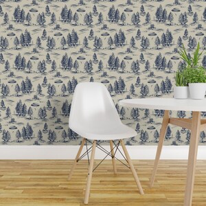 Alien Wallpaper Blue Alien Abduction Toile by Somecallmebeth Small ...