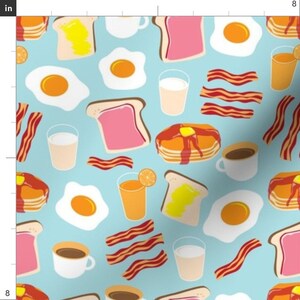Breakfast Foods Fabric Breakfast Fun Jumbo Scale by Cynthia Arre ...