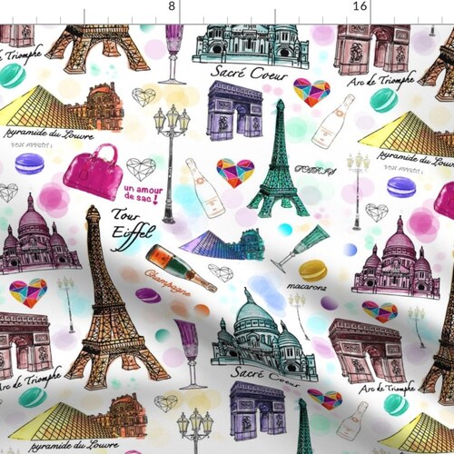 Paris Fabric Voyage Paris by Vannina Parisian France - Etsy