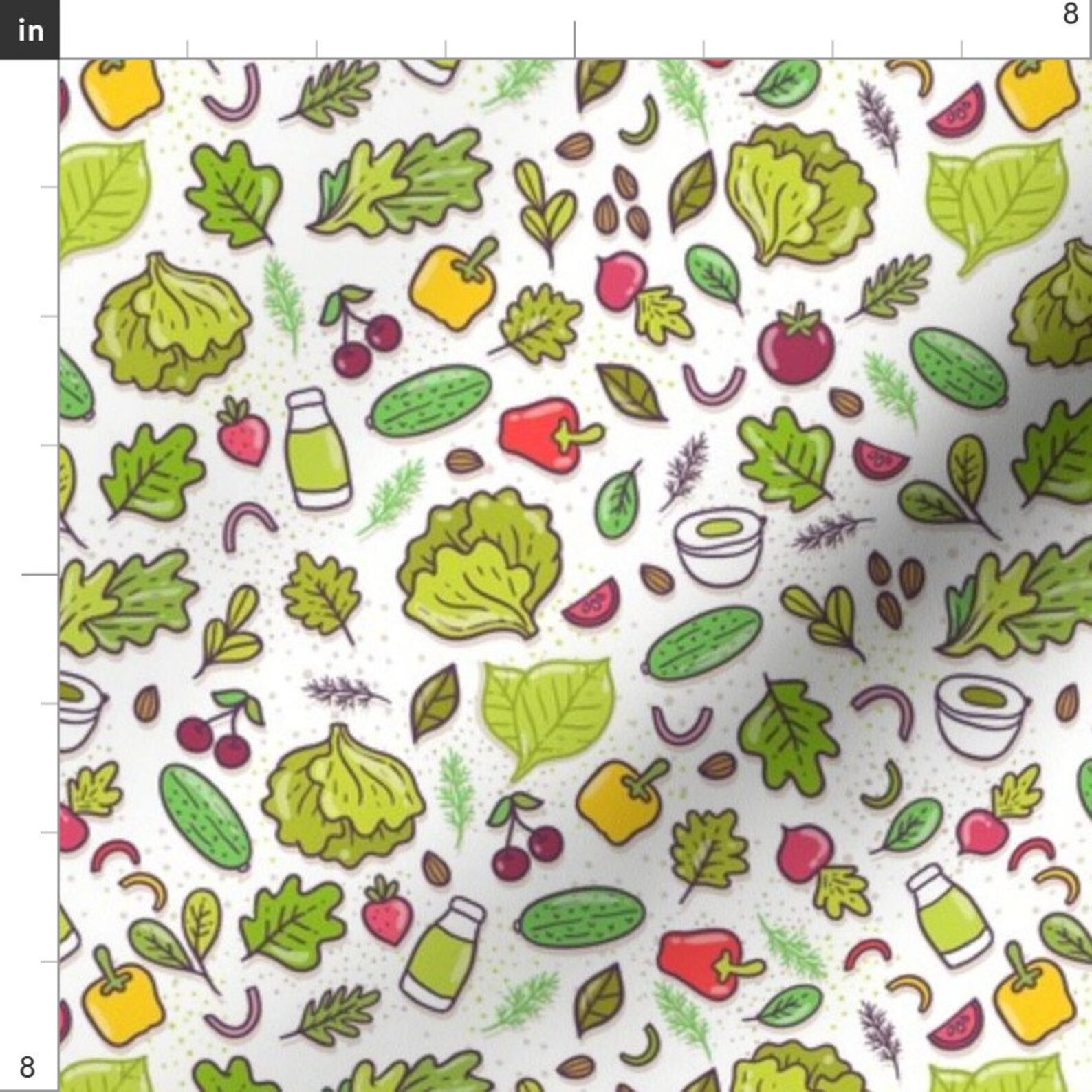 Vegetable Fabric Vegetable Pattern by Kostolom3000 - Etsy