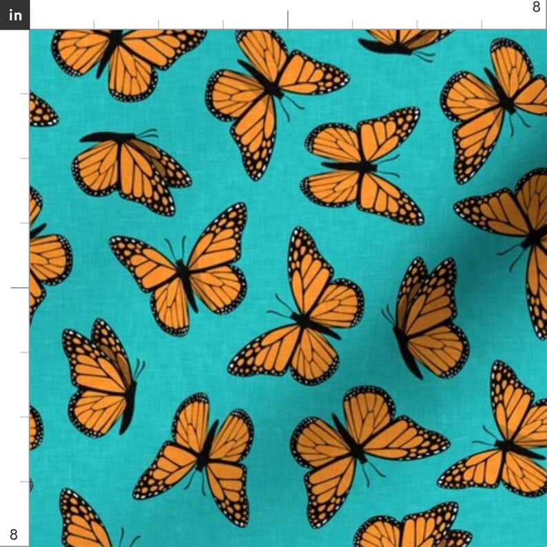 Monarch Butterfly Fabric Monarch Butterflies by - Etsy