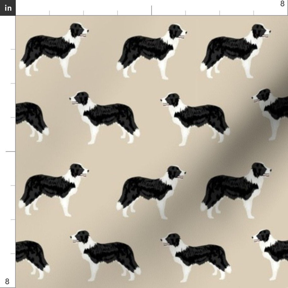 Border Collie Fabric Cute Border Collies Designs by - Etsy Canada