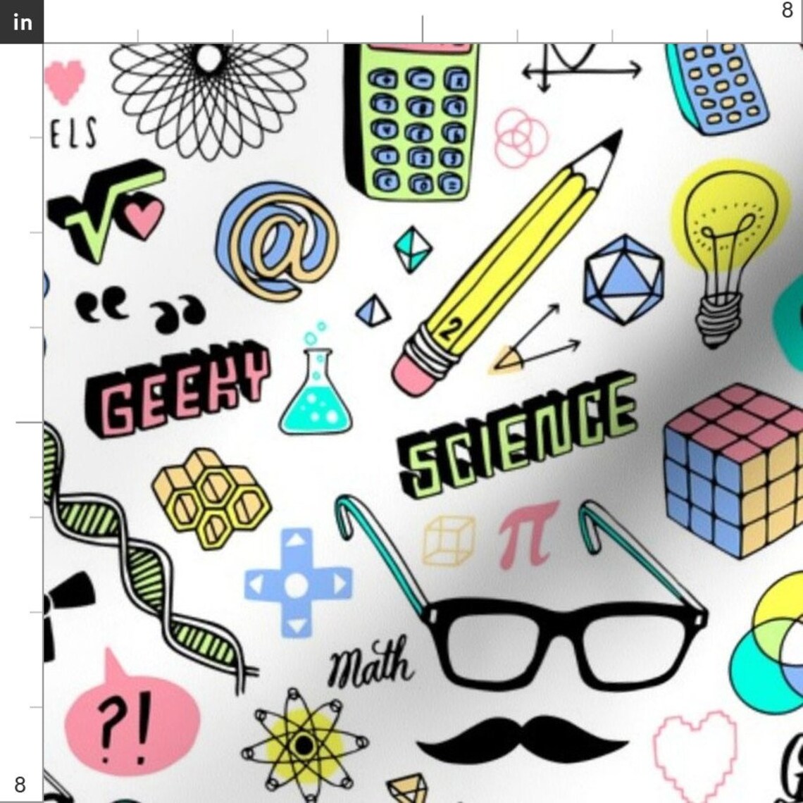 Geek Chic Fabric Geek Chic by Kristinnohe Geeky Nerdy | Etsy