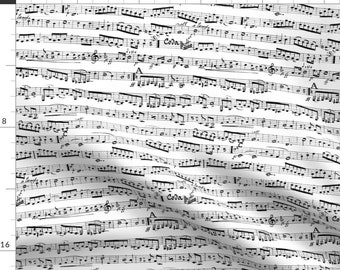 Rainbow Music Symbols Fabric Musical Notes on White by Emma - Etsy