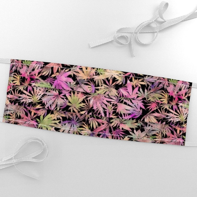 Marijuana Fabric Colorful Cannabis by Camomoto Marijuana | Etsy