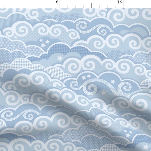 Pastel Blue Fabric - Etsy
