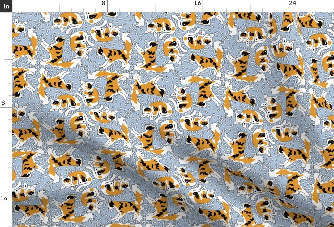 Calico Dots Fabric - Calico Cats and Dots by Eclectic House - Abstract ...