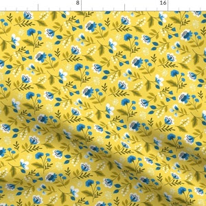 Flowers Fabric Small Colorful Spring Summer Bright Flowers - Etsy