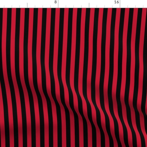 Black and Red Striped Knit Fabric - Etsy