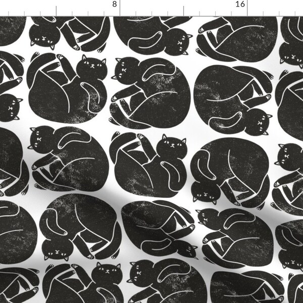 Cat Block Print - Etsy