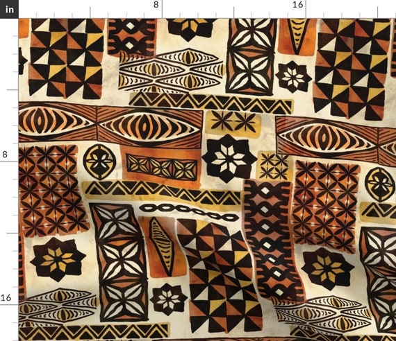 Hawaiian Tapa Fabric Mixed Tapa by Woodyworld Hawaiian | Etsy