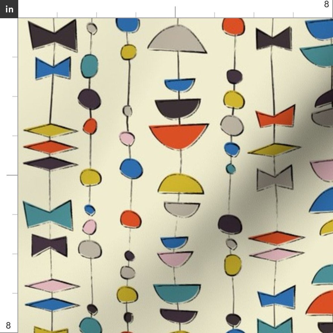 50s Atomic Fabric Mod Beads Redux by Ameemax Atomic Mid - Etsy