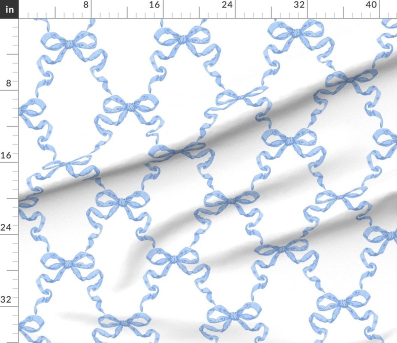 Rococo Bows Fabric Large Ribbon Trellis by Danika_herrick - Etsy