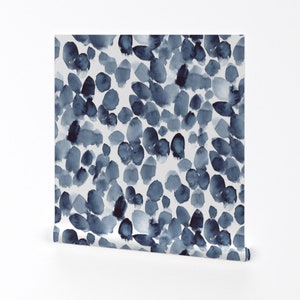 Indigo Watercolor Wallpaper Watercolor Paint Spots by Kostolom3000 ...