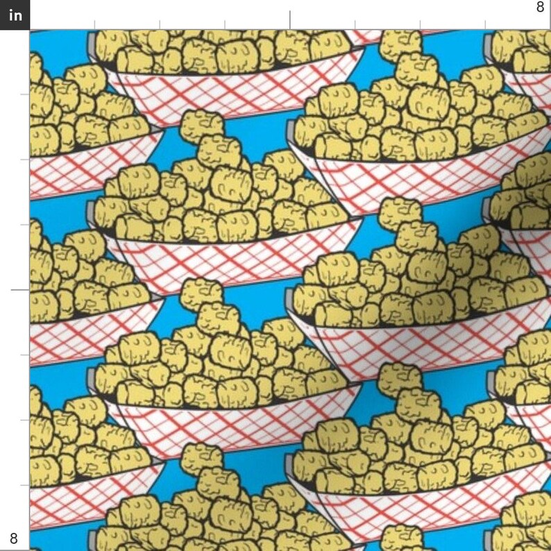 Tater Tot Fabric Side of Tots by Jto Fries Potato Junk - Etsy