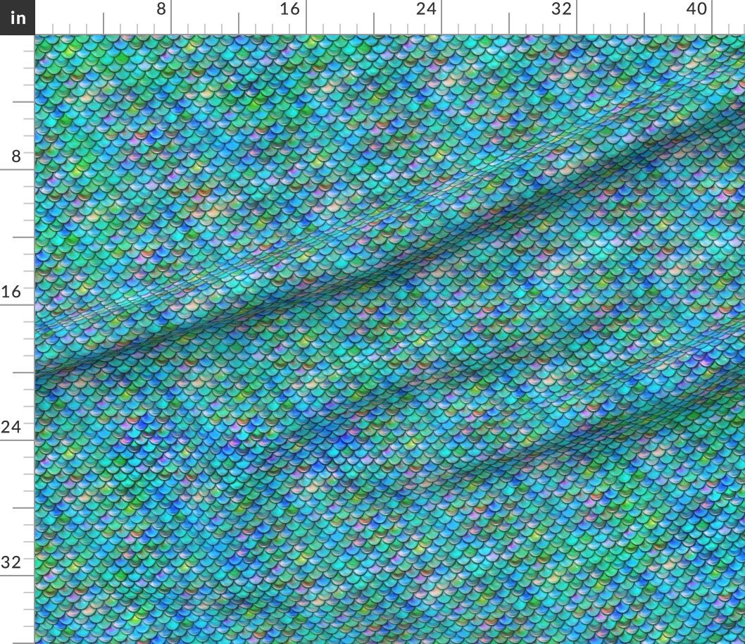 Fish Scales Fabric Mermaid Scales by Elladorine Fish - Etsy