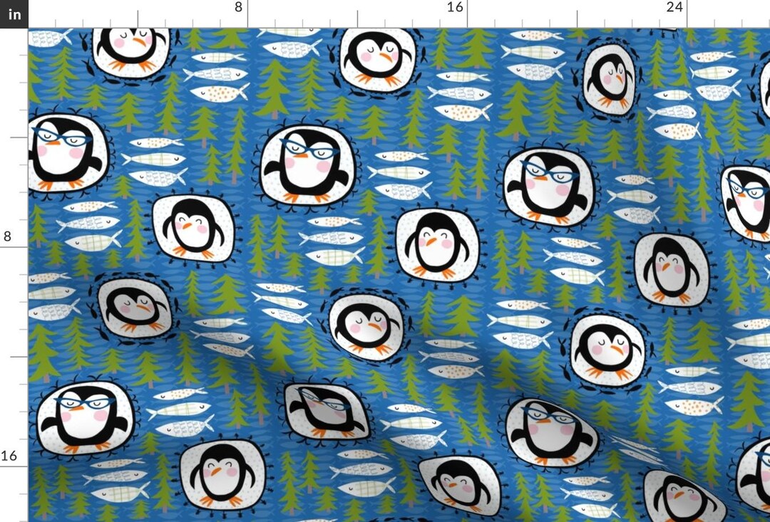 Penguins Fabric - Penguin Portraits! by Pattyryboltdesigns - Winter ...