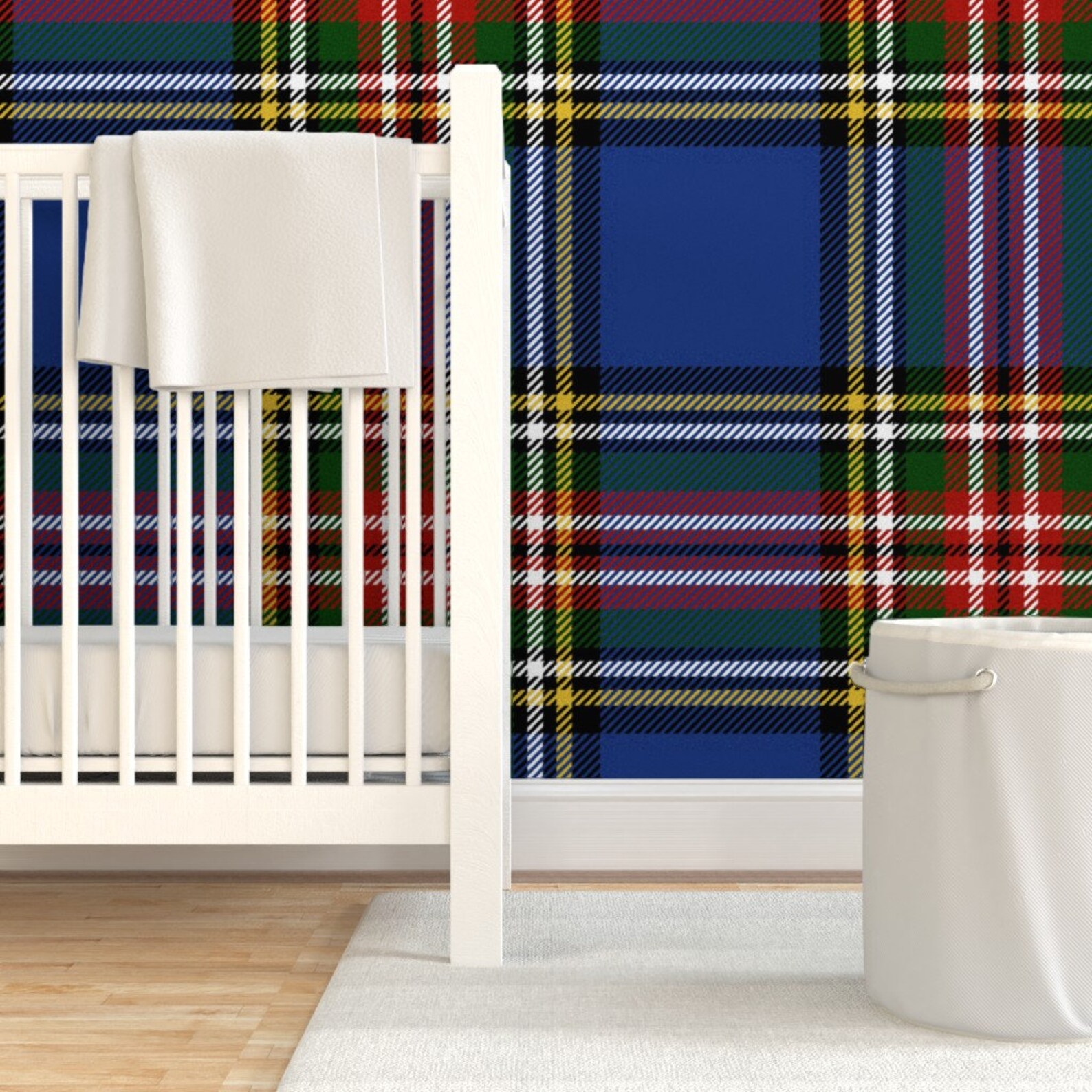 Tartan Wallpaper Royal Plaid by Peacoquettedesigns Blue - Etsy