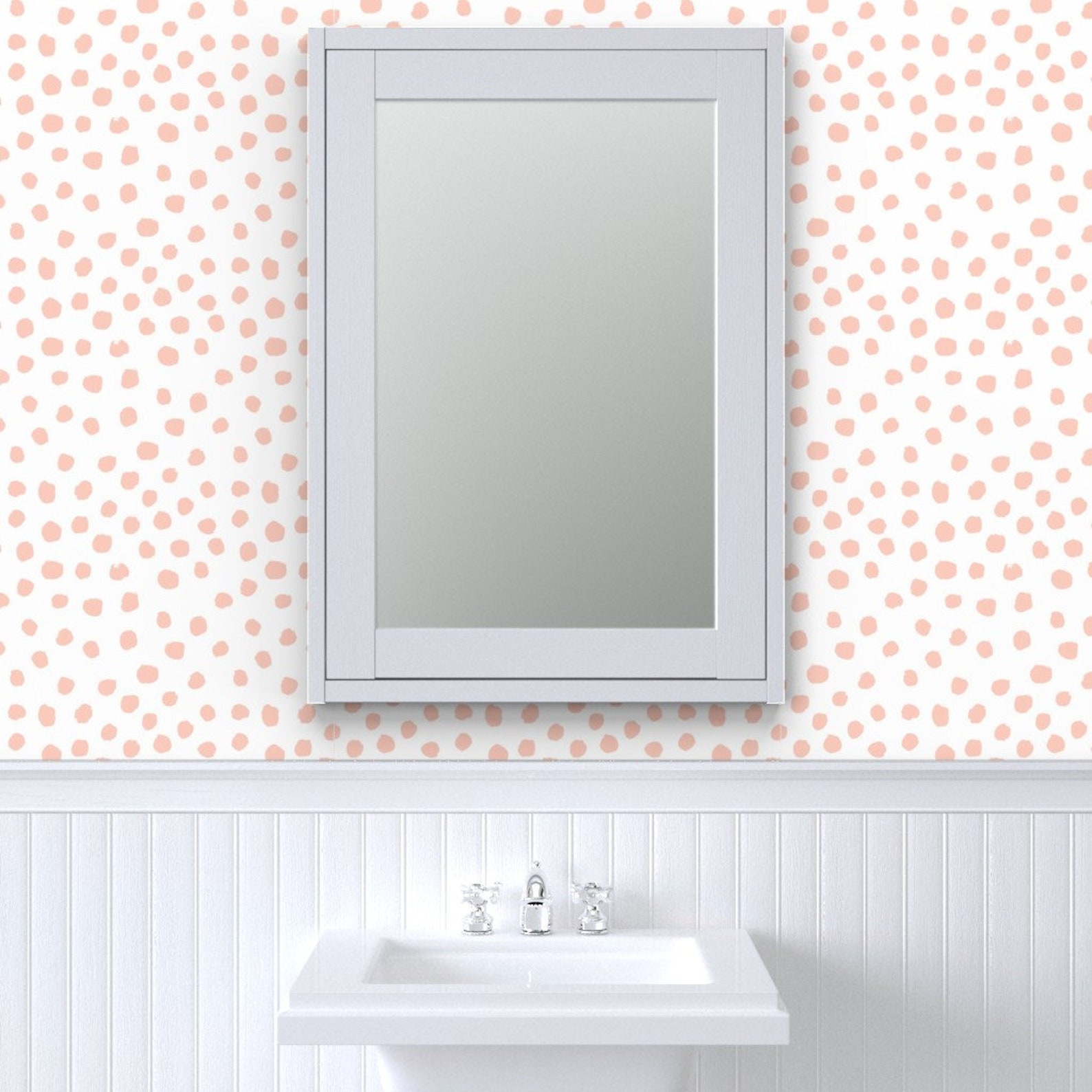 Girls Wallpaper Dots Blush Nursery Mini Dots by - Etsy