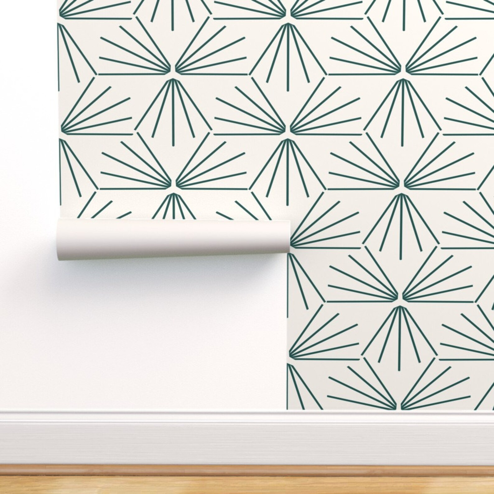 Tile Geo Wallpaper Sun Tile Marine by Holli Zollinger Navy - Etsy