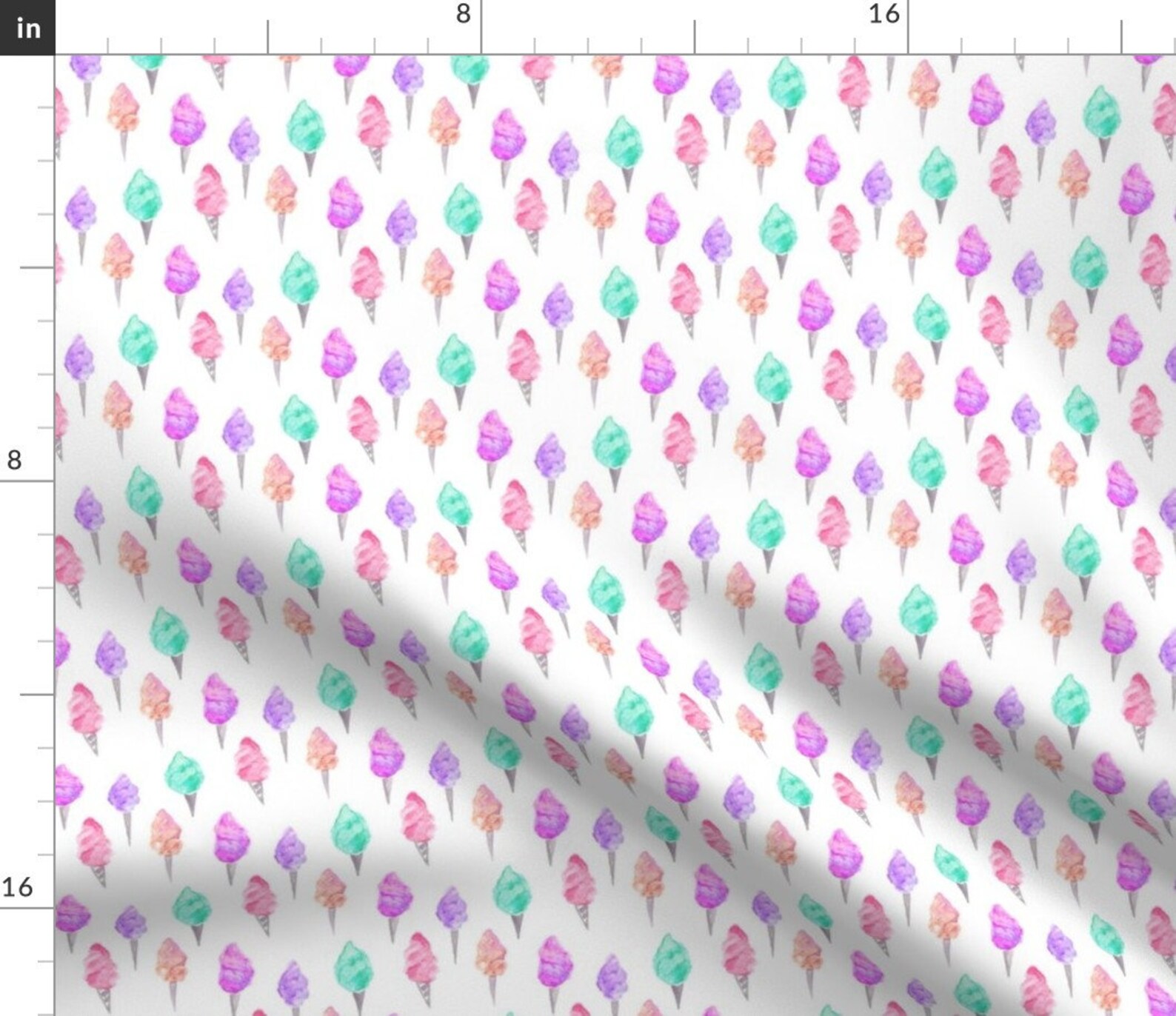 Watercolor Cotton Candy Fabric Cotton Candy Multi Mini by - Etsy