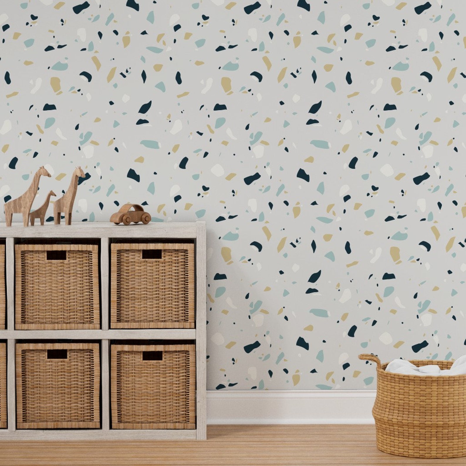 Terrazzo Wallpaper Casual Terrazzo Print by Samposnick - Etsy