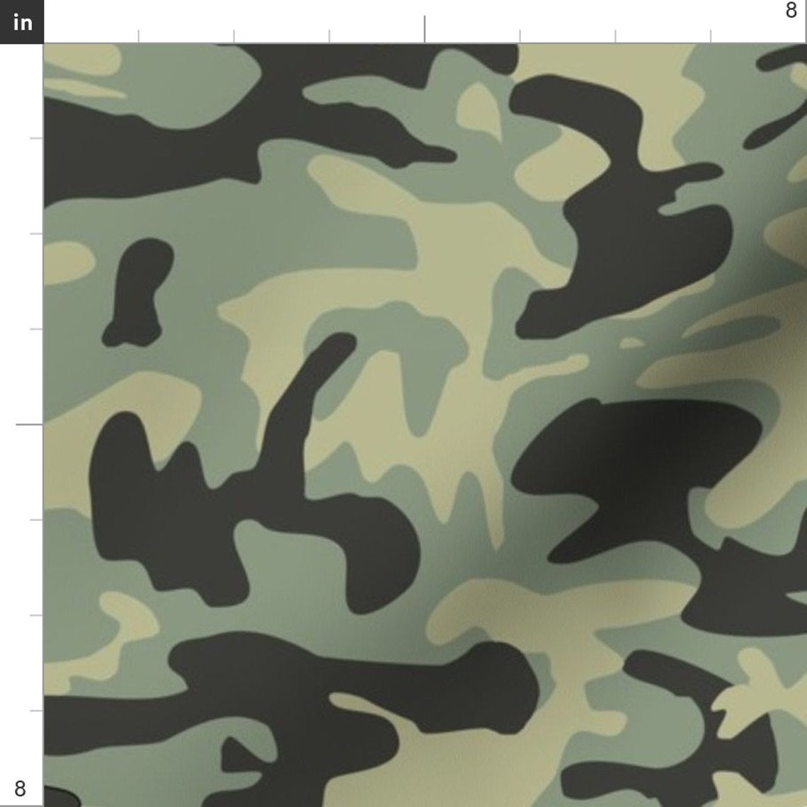 Camo Fabric Green Camo Pattern by Inspirationz Army Green | Etsy