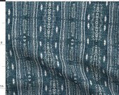 Blue Aztec Stripes Pattern Tribal Fabric Atlantis Fleet - Etsy