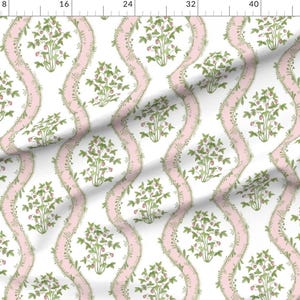 Victorian Garden Fabric - Strawberry Center Stripe by Danika_herrick ...