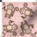Monkey Fabric Monkey Polka Dot Pink by Stephanierae Ca - Etsy