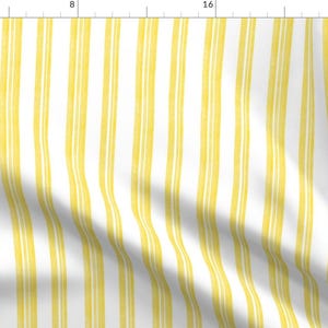 Yellow Upholstery Fabric- Modern Yellow Stripe by Ronya_lake - Painted ...