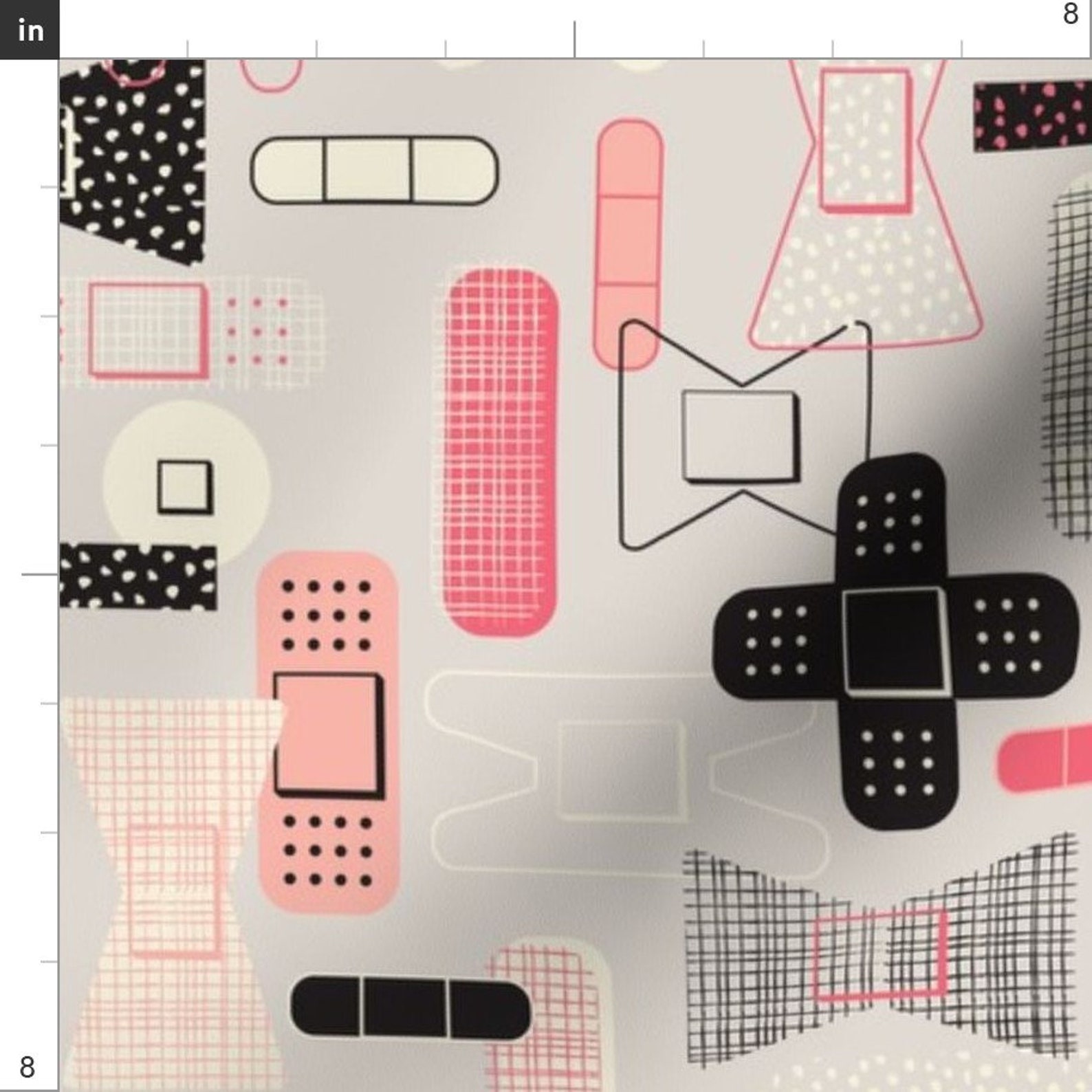 Mid Century Modern Band Aid Fabric Band Aids of Hope by - Etsy