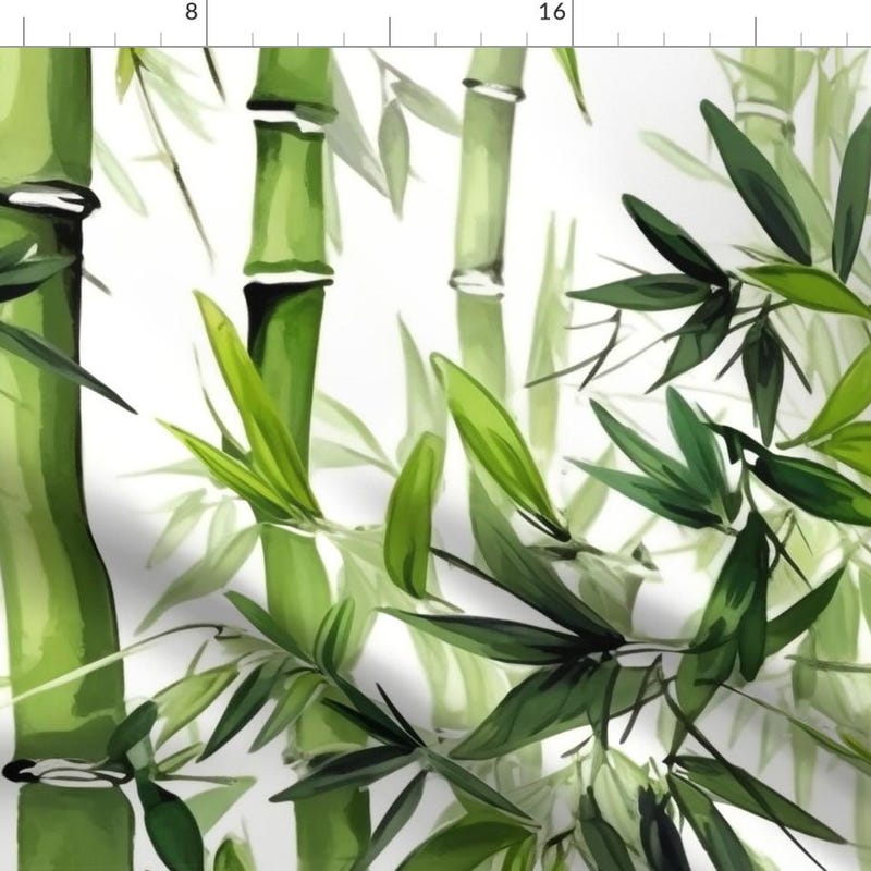Bamboo Print Fabric - Etsy