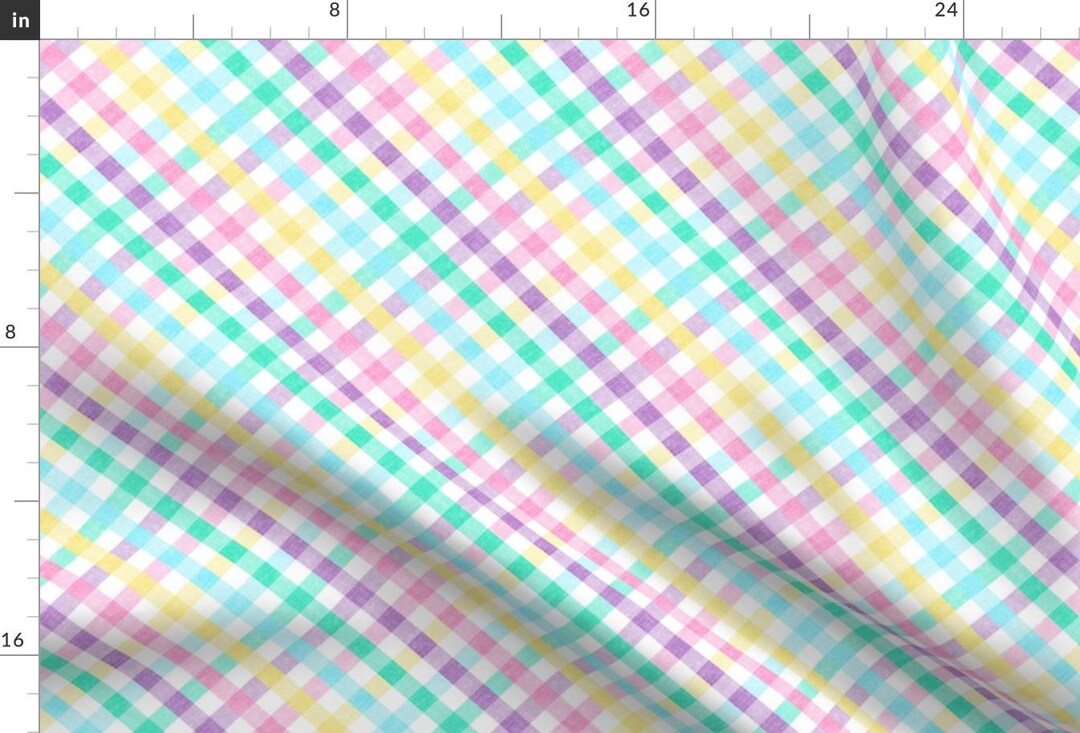Spring Plaid Fabric - Easter Plaid by Littlearrowdesign - Easter Egg ...
