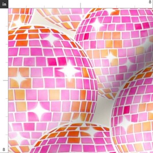Pink Disco Fabric Sparkling Disco Balls by Byre_wilde Mirror Balls 70s ...