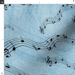 Song Fabric Music Notes Blue by Themadcraftduckie Song Music Treble ...