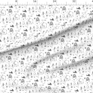 Bones Fabric Skeletons Oh My by Mischievousdesign Human Skeleton Bone ...