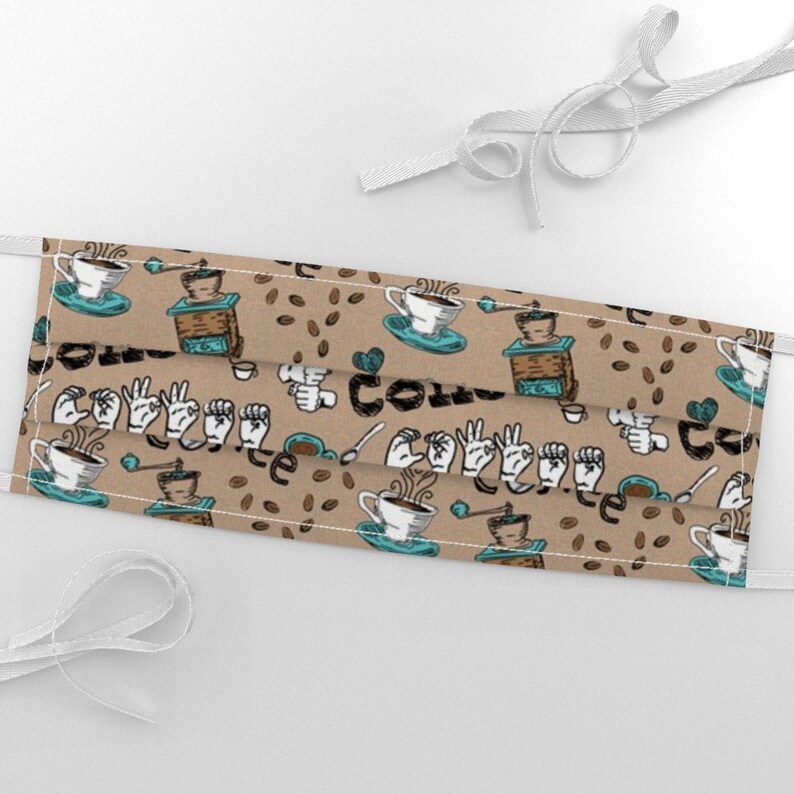 Coffee Fabric American Sign Language Brown Latte | Etsy