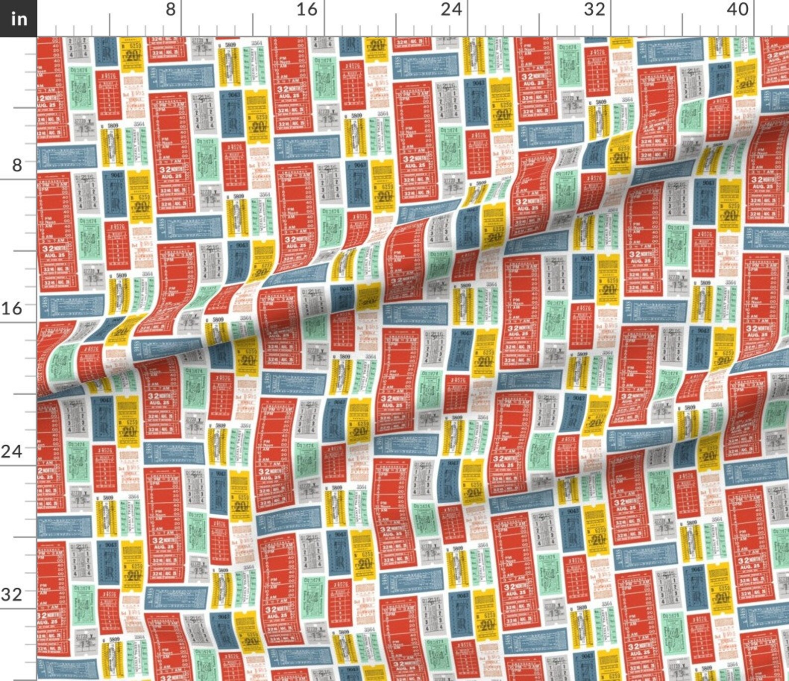 Ticket Fabric Ticket to Ride Vintage Ephemera Bus Train - Etsy