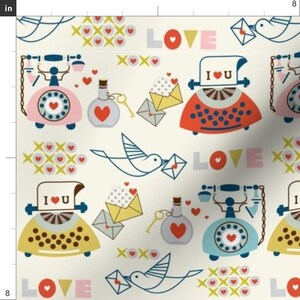 Love Fabric Love by Theboutiquestudio Love Letters Valentine Typewriter ...