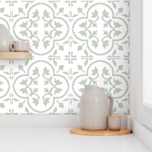 Moroccan Tile Wallpaper Tile Moroccan Cement Tile by Mlags - Etsy