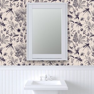 Botanical Insect Wallpaper Insect Garden Retro by Juliaschumacher ...