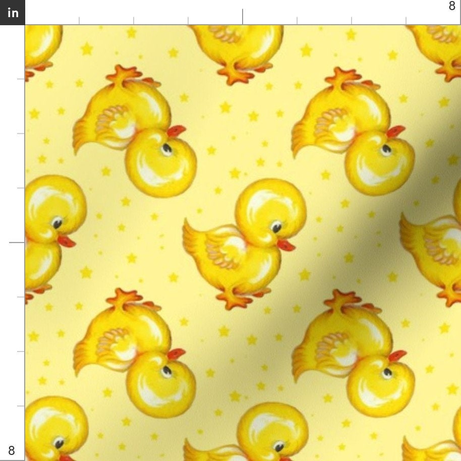 Kitsch Ducks Fabric Rubber Duckie Starry Skies by Parisbebe - Etsy