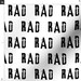 Rad Fabric Rad Black and White Typography Fabric by Little Arrow ...